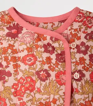 Bonpoint Cotton Floral Print Gilet
