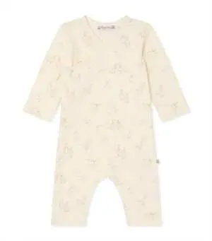 Bonpoint Cotton Bow All-in-one - White