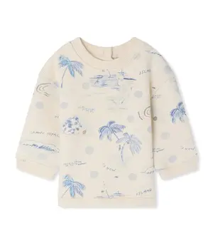 Bonpoint Organic Cotton Dady Sweatshirt - Blue