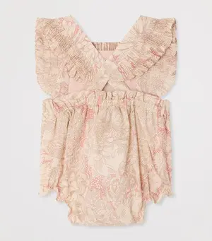 Bonpoint Cotton Floral Bodysuit