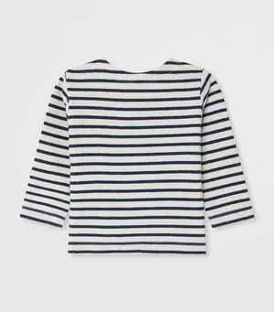 Bonpoint Organic Cotton Stripe Tourbillon Top