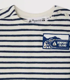 Bonpoint Organic Cotton Stripe Tourbillon Top