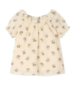 Bonpoint Cotton Floral Blouse - Ivory