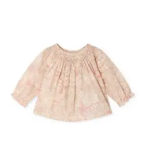 Bonpoint Cotton Floral Blouse - Pink