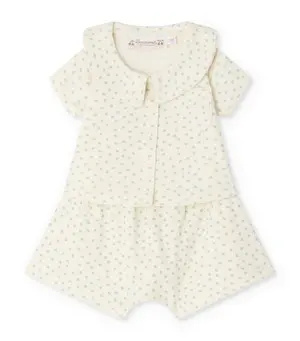 Bonpoint Cotton Polka Dot Top And Shorts Set - Blue
