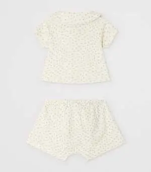 Bonpoint Cotton Polka Dot Top And Shorts Set