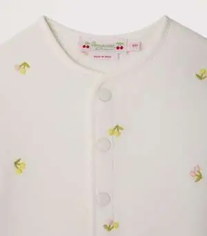 Bonpoint Embroidered Cherry Cardigan