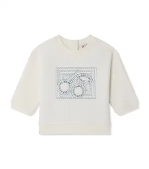 Bonpoint Embroidered Cherry T-shirt - White