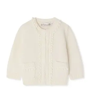 Bonpoint Cotton-cashmere Cardigan - Ivory
