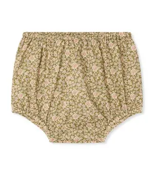 Bonpoint Cotton Floral Bloomers - Green