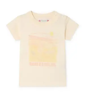 Bonpoint Cotton Printed T-shirt - Ivory
