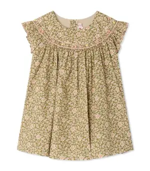 Bonpoint Organic Cotton Amantine Dress - Green