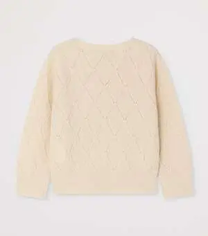 Bonpoint Wool-blend Cardigan With Cherry Appliqu