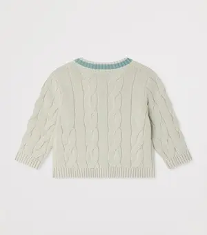 Bonpoint Cotton Cable-knit Cardigan