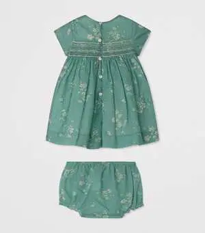 Bonpoint Floral Print Dress And Bloomers Set