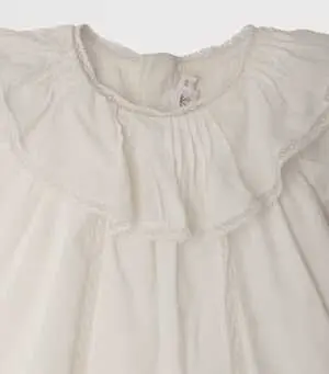 Bonpoint Cotton Lenou Dress And Bloomers Set