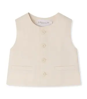 Bonpoint Stretch-cotton Waistcoat - Ivory