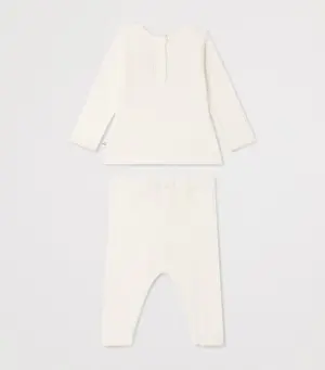 Bonpoint Cotton Top And Trousers Set