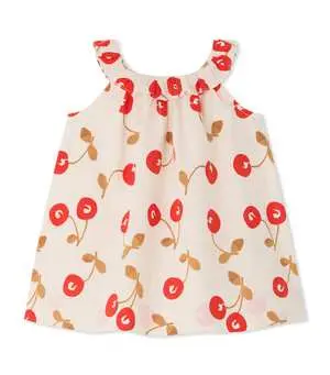 Bonpoint Cotton Printed Niniki Dress - Ivory