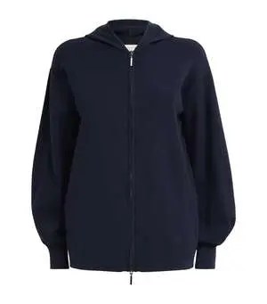 Max Mara Knitted Zip-up Hoodie - Blue