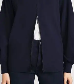 Max Mara Knitted Full Zip Hoodie - Blue