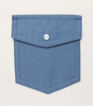 Moncler Cotton Denim-pocket T-shirt