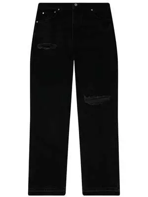 REPRESENT Distressed Straight-leg Jeans - Black
