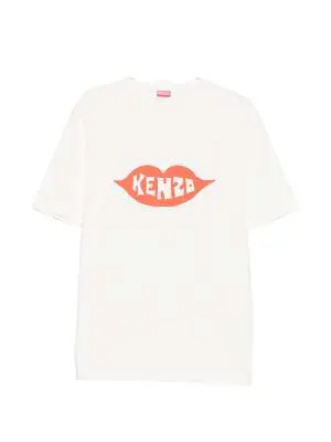 Kenzo Graphic Print Round Neck Short Sleeve T-shirt - Bianco