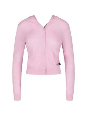 Alexander Wang Wool Cardigan With Contrast Trim - Pink