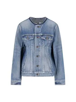 Balenciaga Cowhide-trim Cotton Jacket