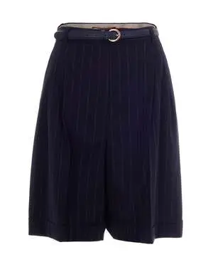 Max Mara Tailored Pinstripe Shorts - Blu