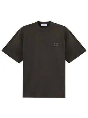 Stone Island Ribbed Neckline Regular Fit T-shirt - Verde