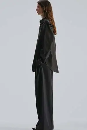 THE ROW Lula Long-sleeved Silk Poplin Shirt