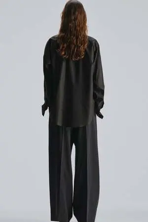 THE ROW Lula Long-sleeved Silk Poplin Shirt
