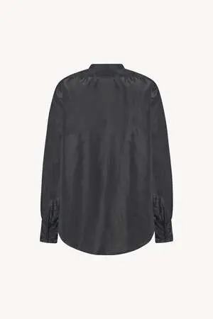 THE ROW Lula Long-sleeved Silk Poplin Shirt