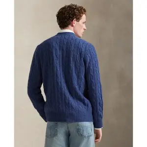 Ralph Lauren Cable-knit Cashmere Cardigan - Rustic Navy Heather