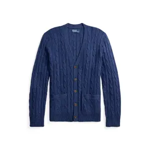 Ralph Lauren Cable-knit Cashmere Cardigan - Rustic Navy Heather