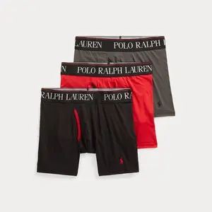 Ralph Lauren 4d-flex Microfiber Boxer Brief 3-pack - Charcoal