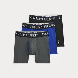 Ralph Lauren 4d-flex Microfiber Boxer Brief 3-pack - Grey/blue