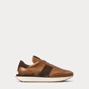 Ralph Lauren Train 89 Leather Sneaker - Tan