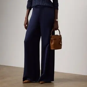 Ralph Lauren Daria Washed Satin Pant - Lux Navy