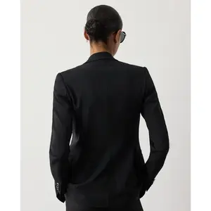 Ralph Lauren Camden Wool Crepe Jacket - Black