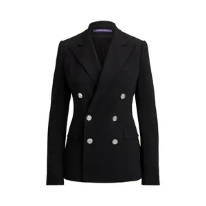 Ralph Lauren Camden Wool Crepe Jacket - Black
