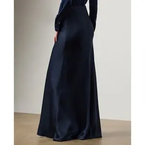 Ralph Lauren Masina Stretch Satin Skirt - Icon Navy