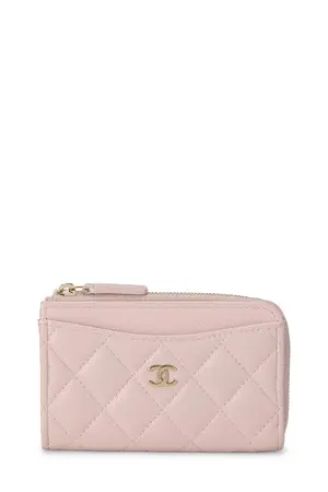 Chanel Caviar 'cc' Zip Card Holder
