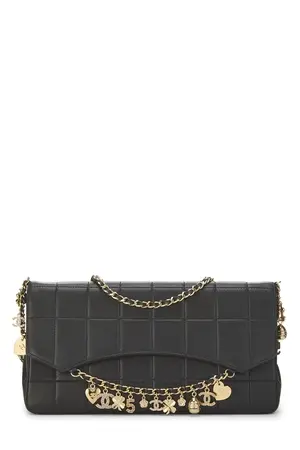 Chanel Lambskin Chocolate Bar Lucky Charms Flap Bag - Black