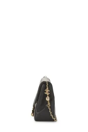 Chanel Lambskin Chocolate Bar Lucky Charms Flap Bag - Black