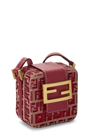 Fendi Crystal Embellished Cube Crossbody