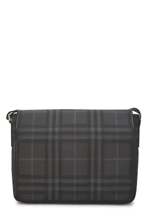 Burberry Smoked Check Messenger Bag - Black