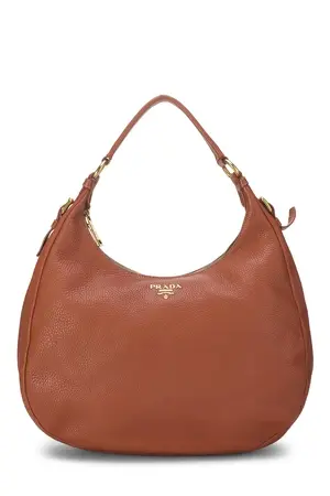 Prada Vitello Daino Hobo - Orange